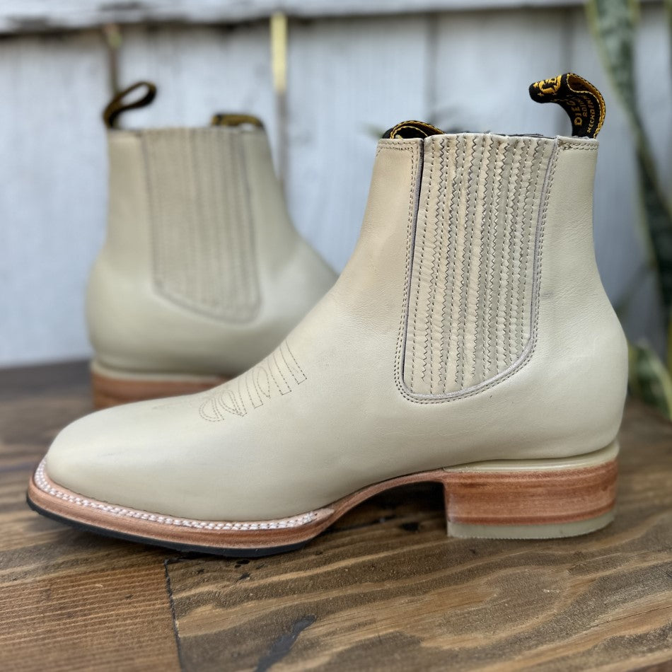 DB-740 Hueso - Botines Vaqueros para Hombre -Botines Suela de Tractor ...