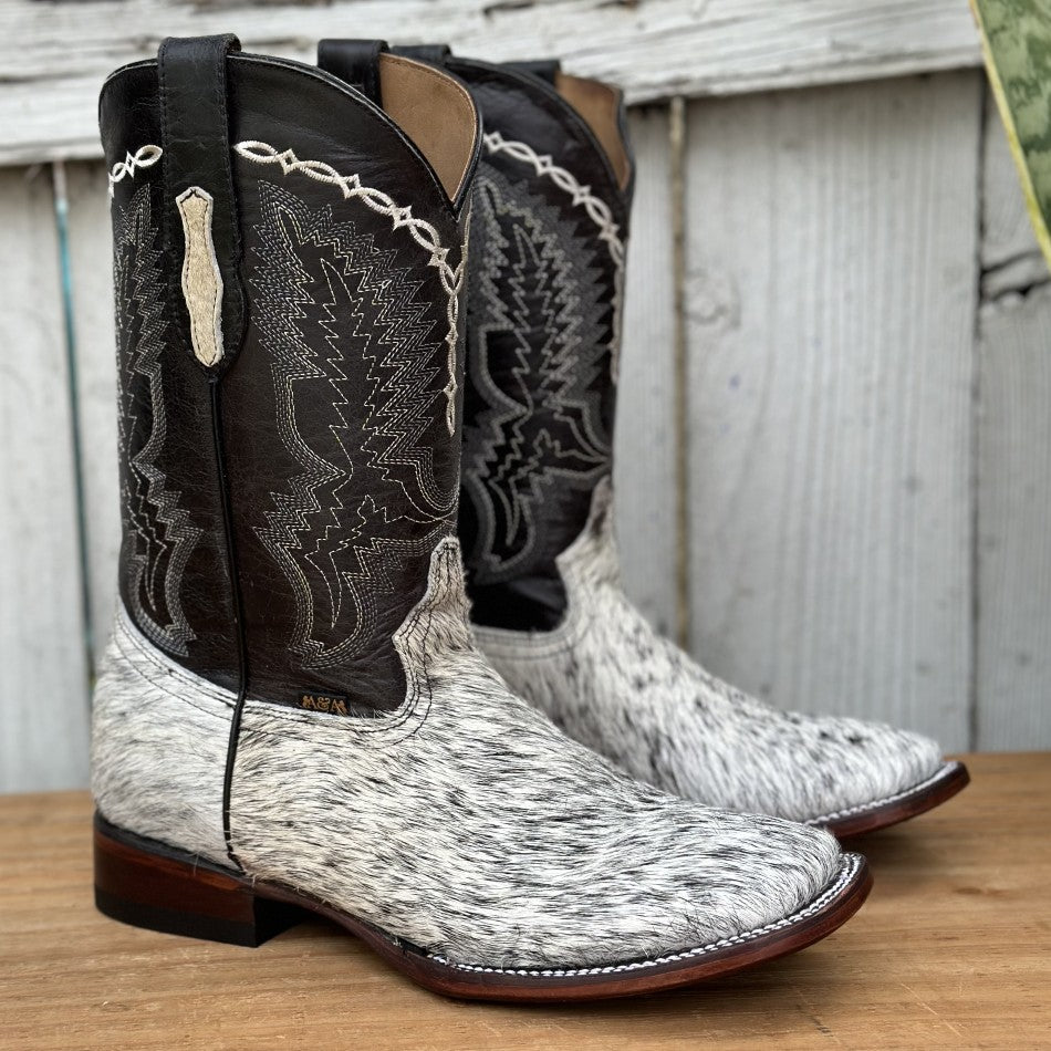 DA-Galaxy Bota con Pelo de Res - Botas Vaqueras para Hombre