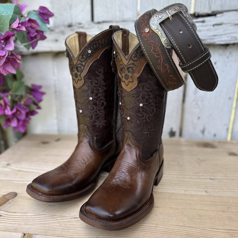 DA-2411 - Bota y Cinto Combo - Cintos y Botas Vaqueras Mujer – Bota ...