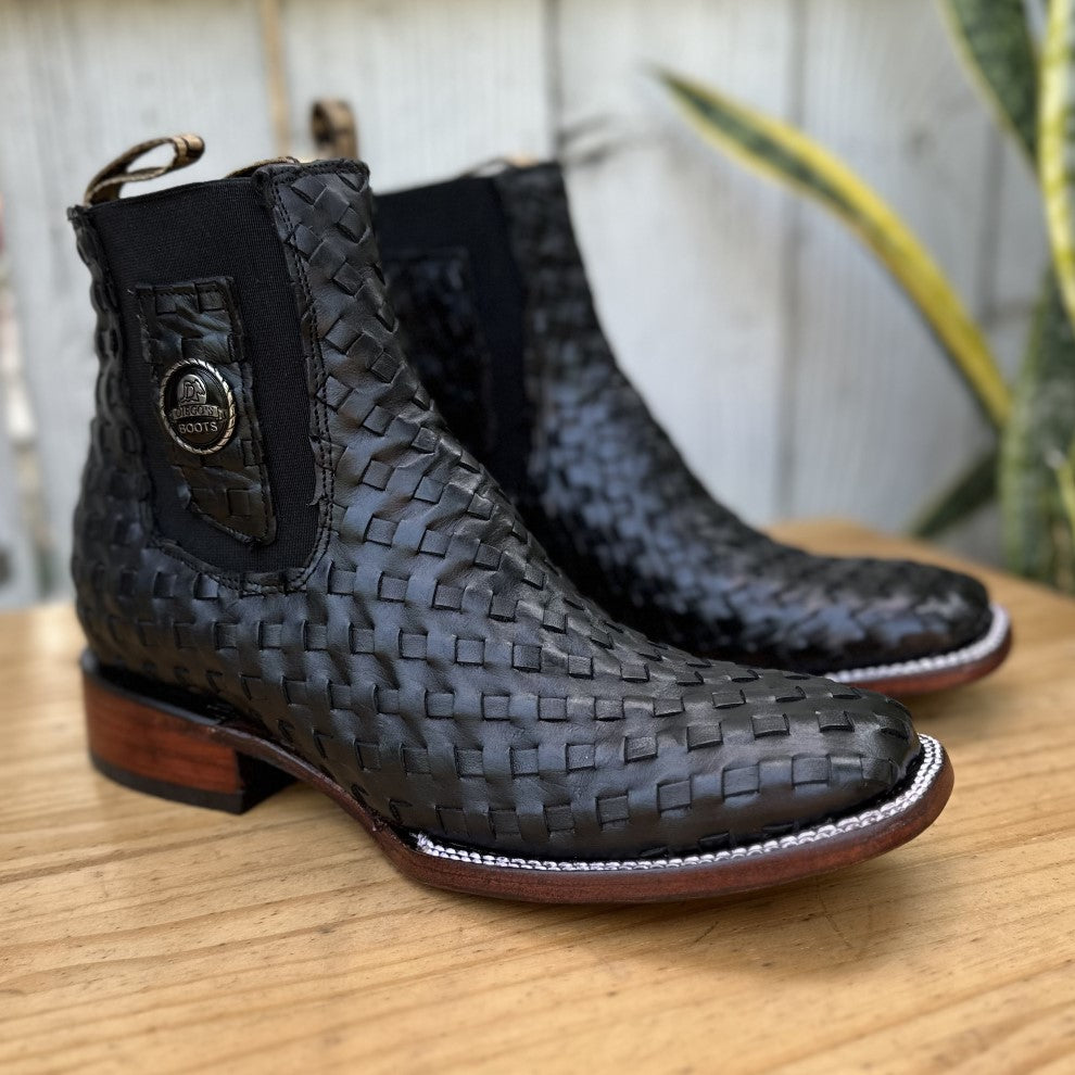 Botin Negro de Petatillo - Botines Vaqueros para Hombre - Botines ...