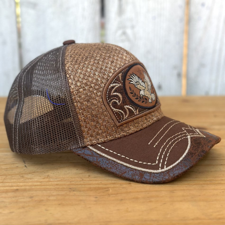 Gorra Vaquera Cafe con Aguila - Gorras Vaqueras – Bota Exotica Western ...