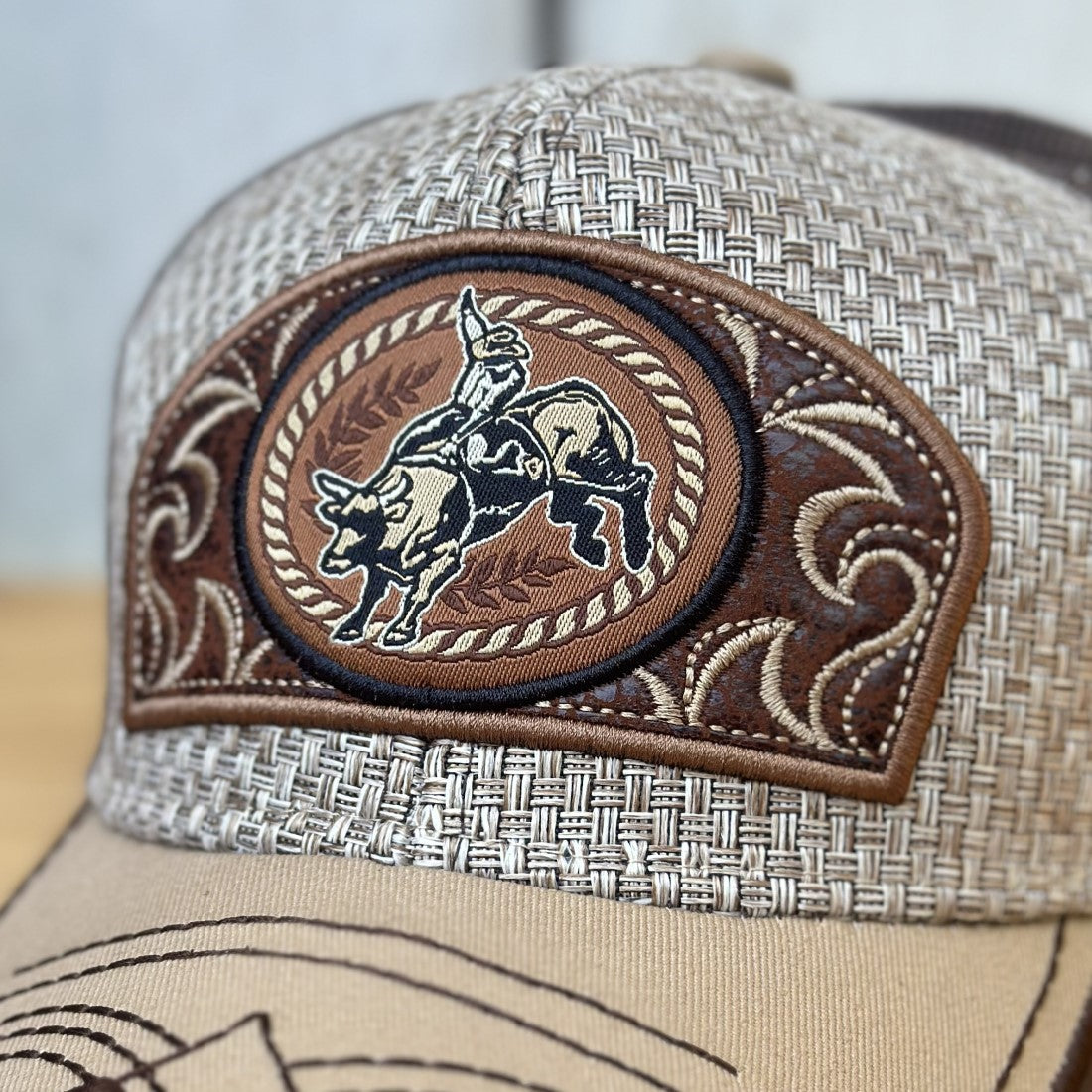 Gorra Vaquera Khaki con Toro y Jinete - Gorras Vaqueras – Bota Exotica ...