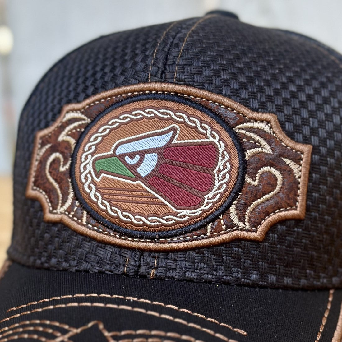 Gorra Vaquera Negra con Aguila de Hecho en Mexico - Gorras Vaqueras ...
