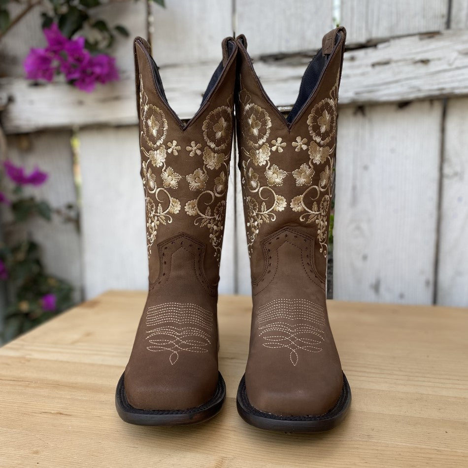 JB-1501 Cafe - Bota y Cinto Combo - Cintos y Botas Vaqueras Mujer