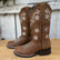 SB-Ana Brown - Western Boots with Rubber Sole for Women