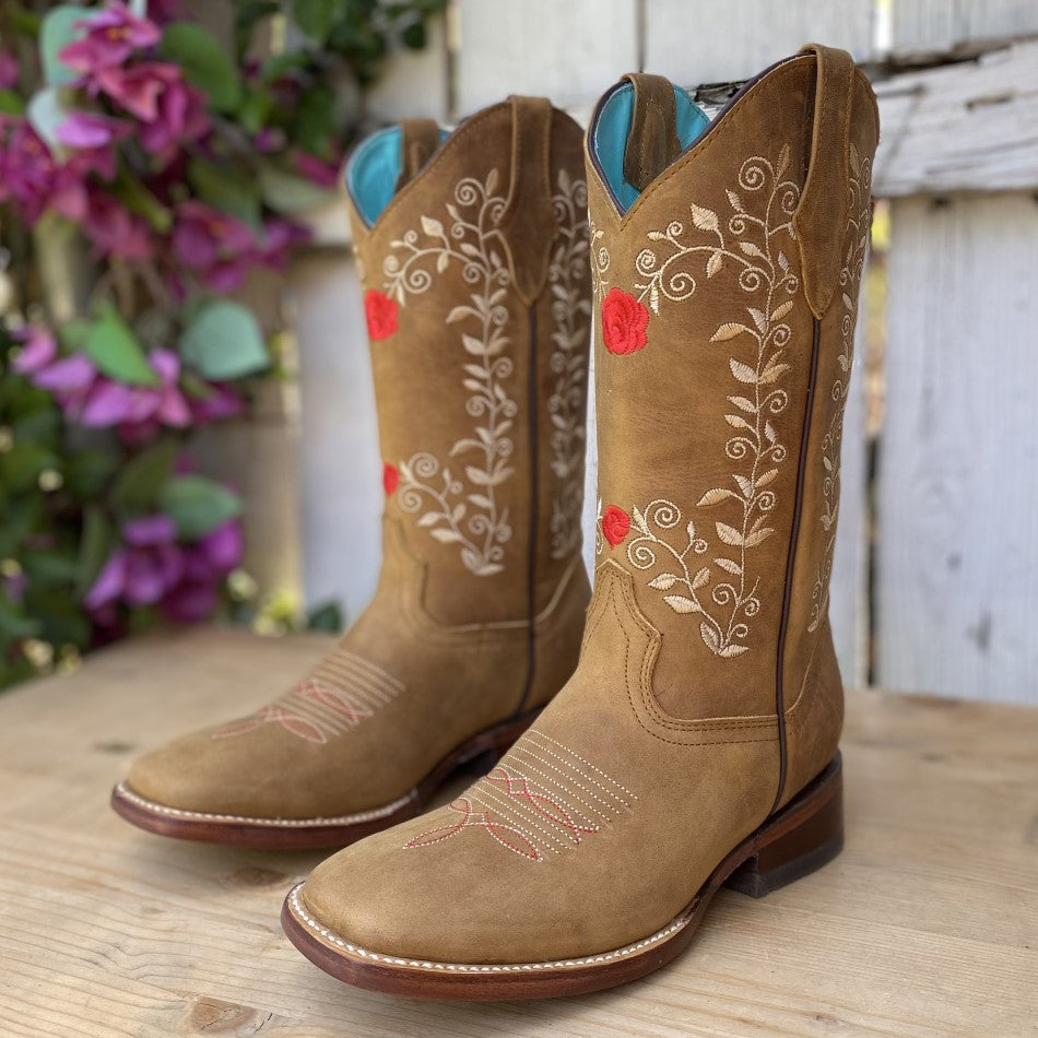 BS-815 Tan - Botas Vaqueras para Mujer - Botas Vaqueras para Mujer ...